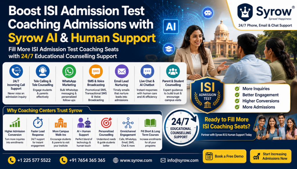 AI & Human Support for ISI Admission Test Coaching Admission
